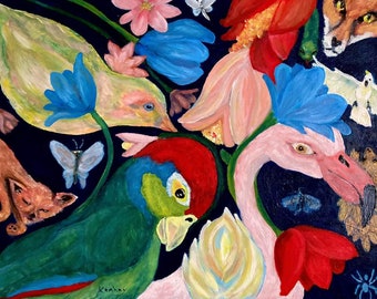 Mary and Eve Garden of Eden Mother Mary Bible Art Mother of Us All and ...