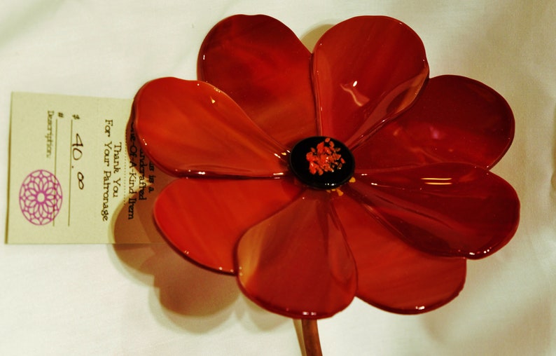 Simple Fused Glass Flowers Etsy