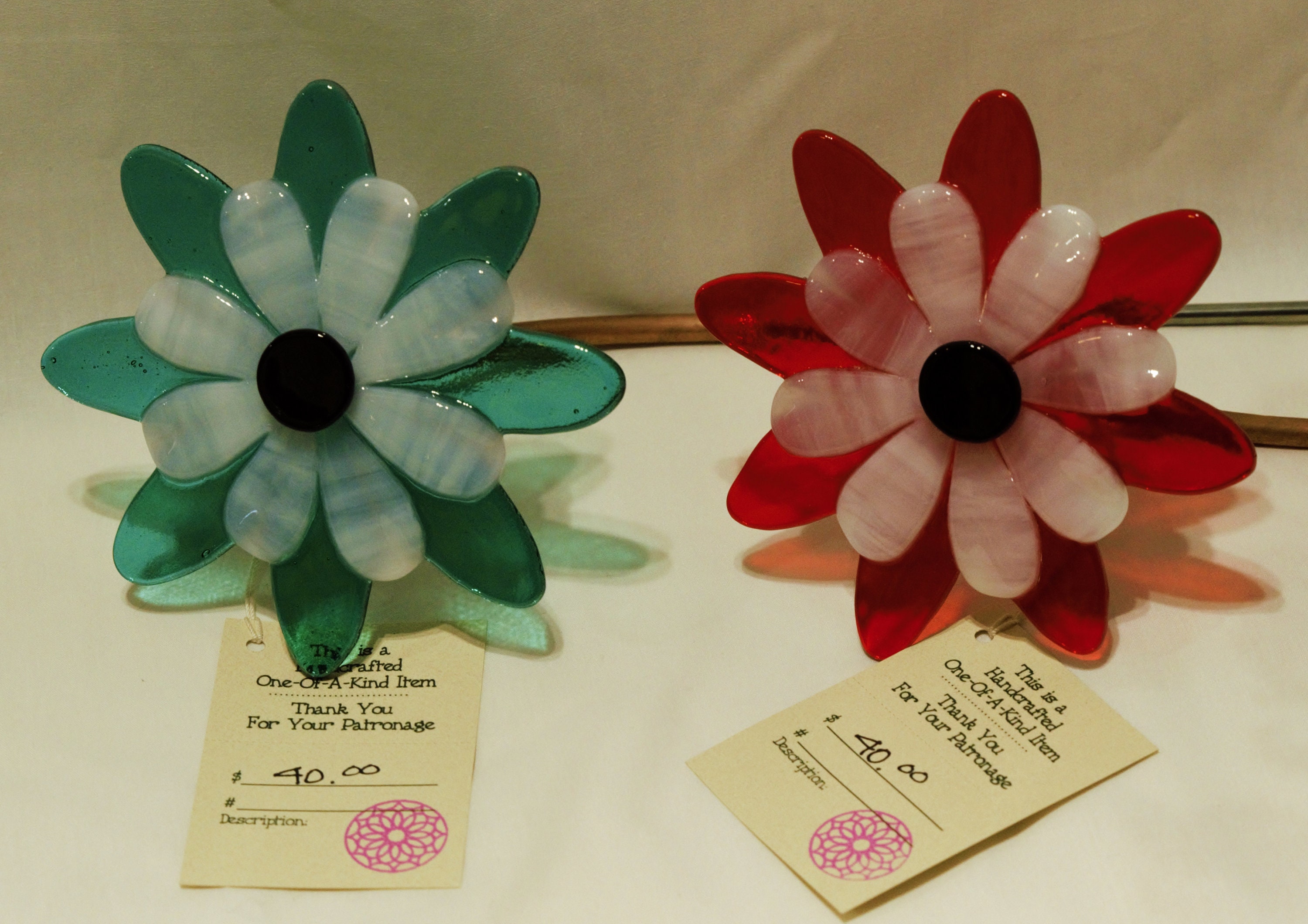 Simple Fused Glass Flowers - Etsy