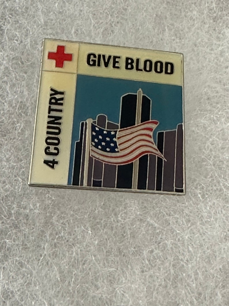 Vintage American Red Cross Collectable Lapel Pin/badge Give Blood 4 ...