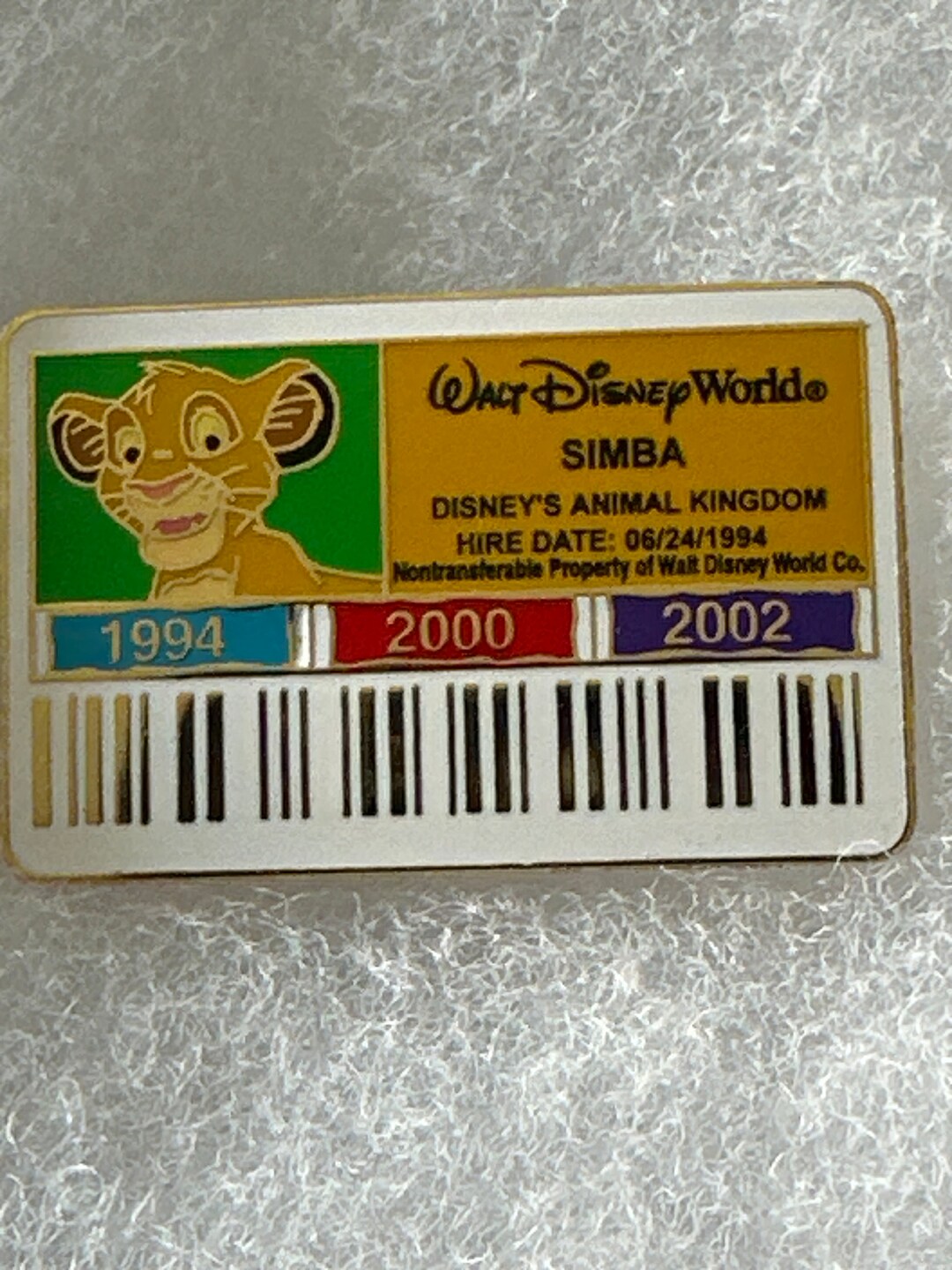 Disney 2002 Cast Member Simba ID Badge Card Pin Limited Edition 3500 - Etsy