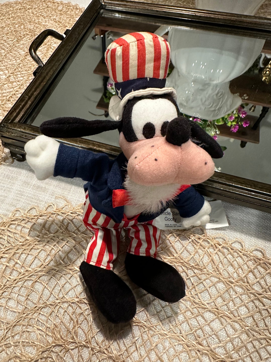 Vintage Disney Uncle Sam Goofy Bean Bag Plush - Etsy