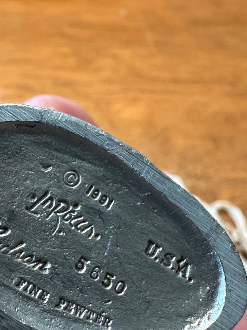 Hudson Fine Pewter Villagers 5650 Mr. Hurley Pushing Sled With Baby - Etsy