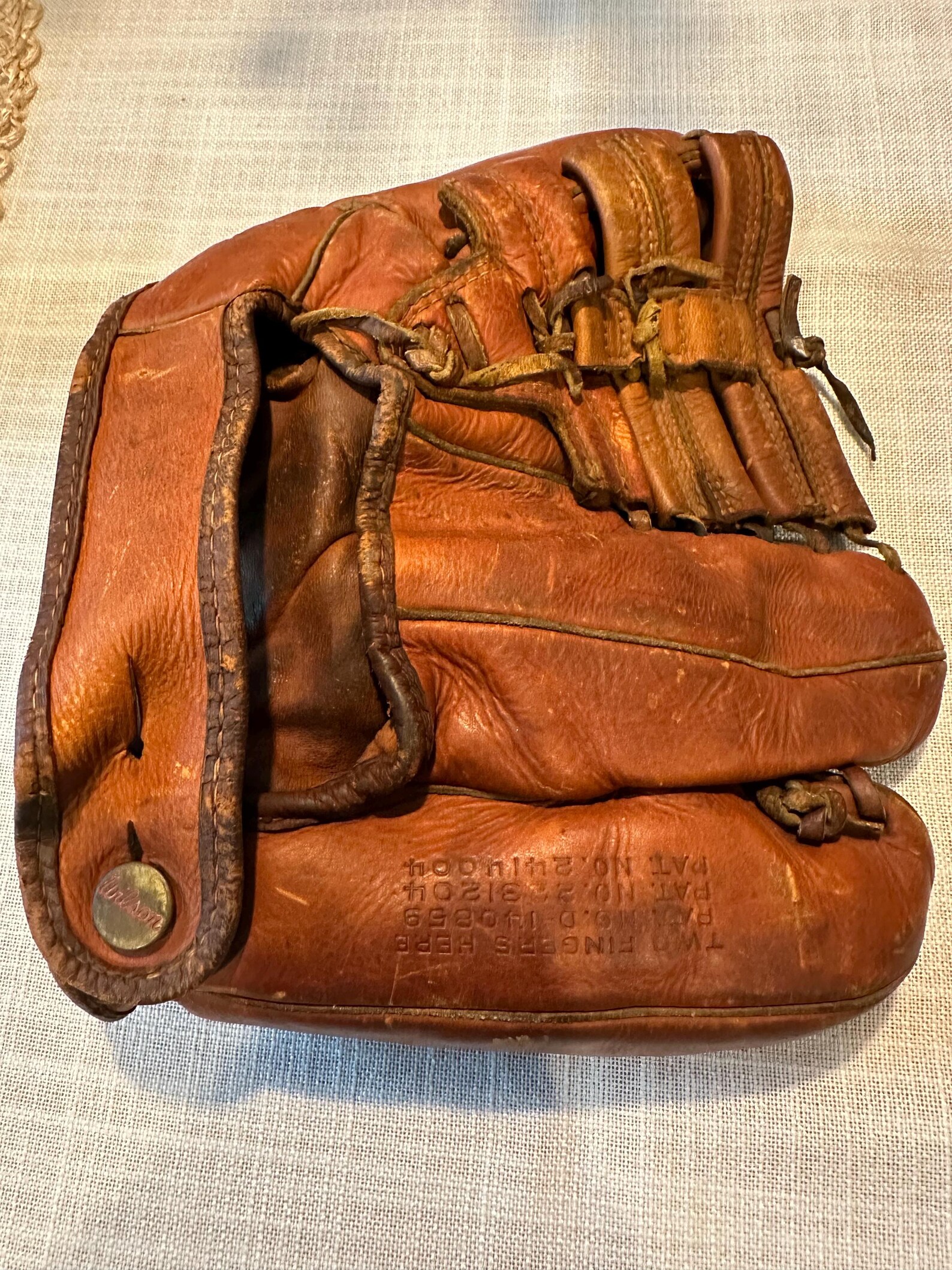 Vintage Wilson the Ball Hawk Harry Walker Two Finger Baseball Glove - Etsy