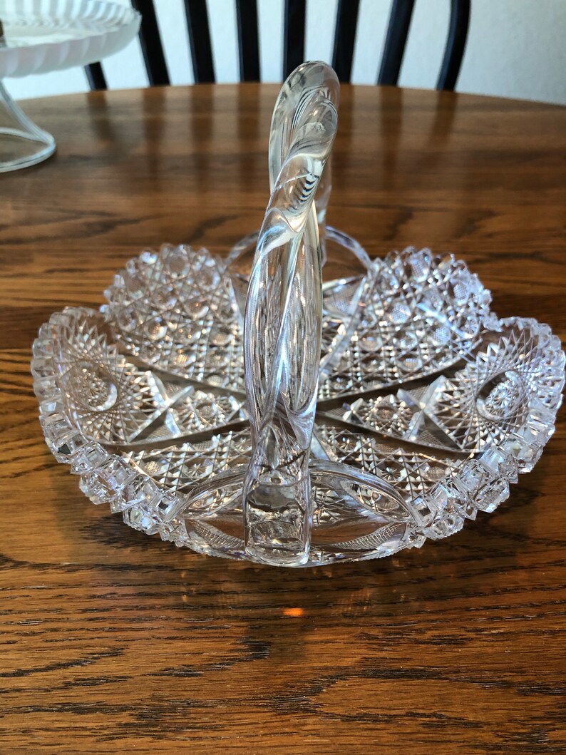 Antique American Brilliant David Walsh Basket - Etsy