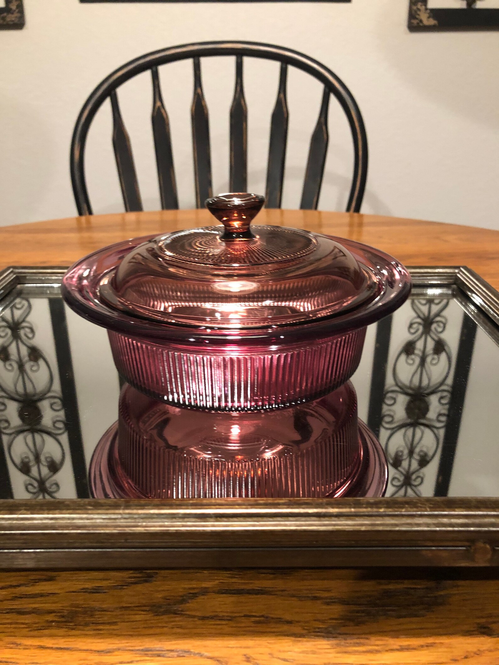 Vintage Corning Ware Visions Cranberry 24oz Round Casserole - Etsy