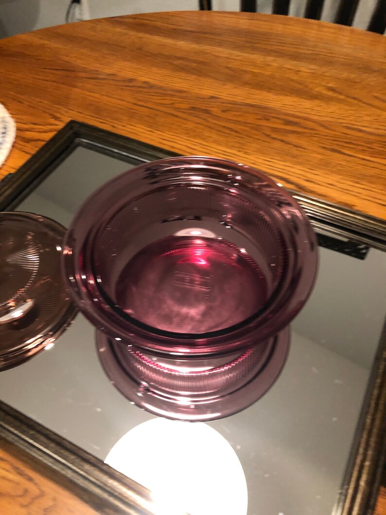 Vintage Corning Ware Visions Cranberry 24oz Round Casserole - Etsy