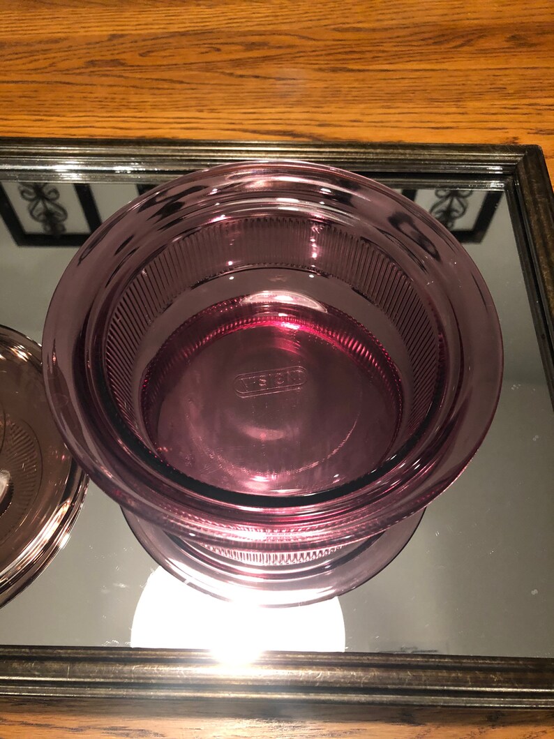 Vintage Corning Ware Visions Cranberry 24oz Round Casserole - Etsy