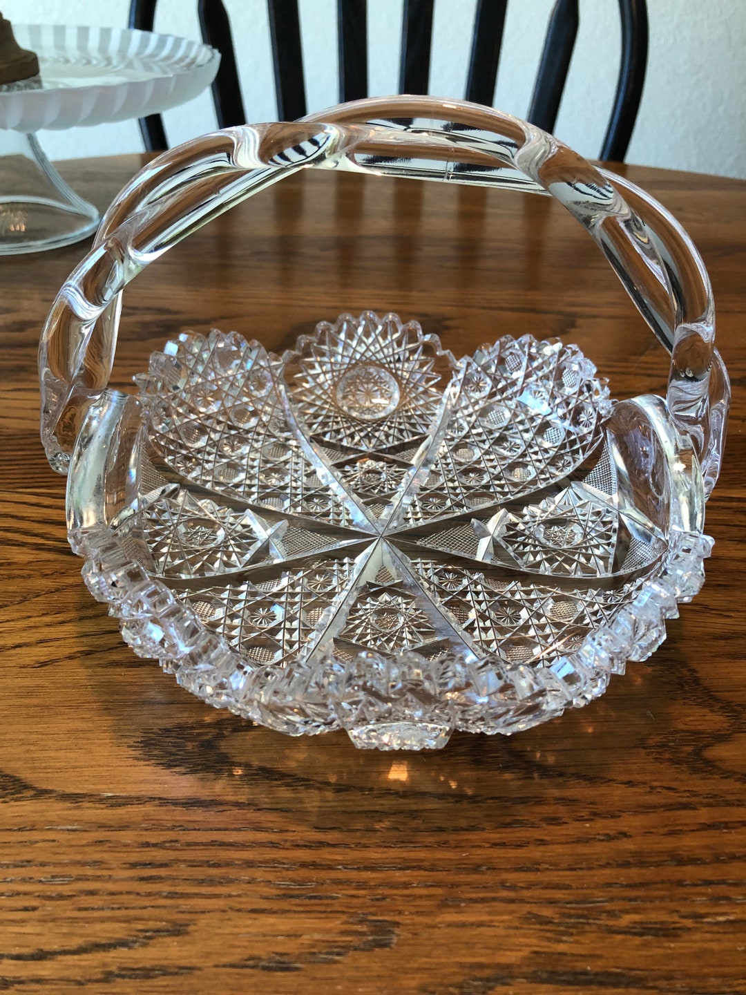 Antique American Brilliant David Walsh Basket - Etsy