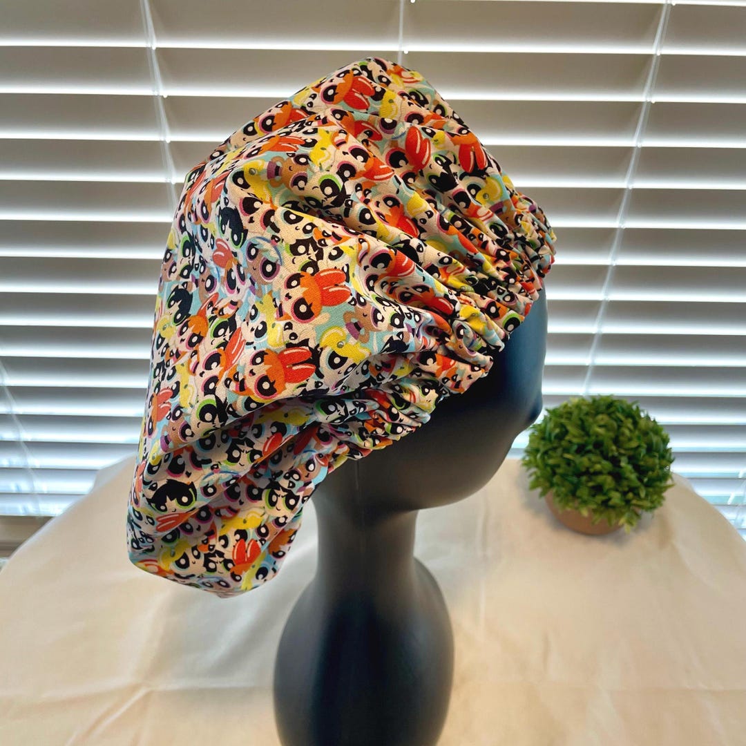 Power Puff Girls Satin Kids Bonnet | Natural Hair Sleep Bonnet - Etsy
