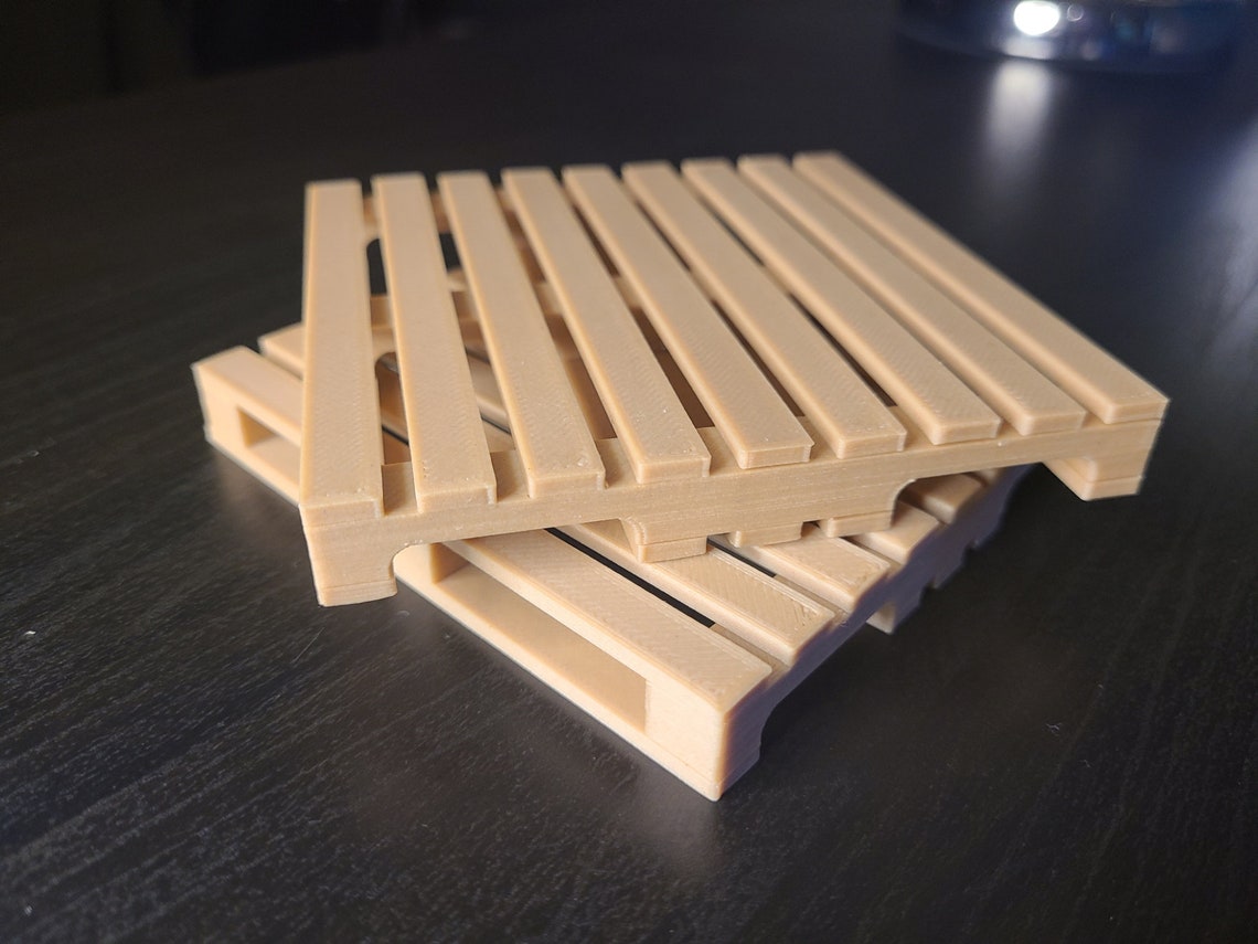 Set of 2 3D Printed Mini Pallet Coasters for - Etsy