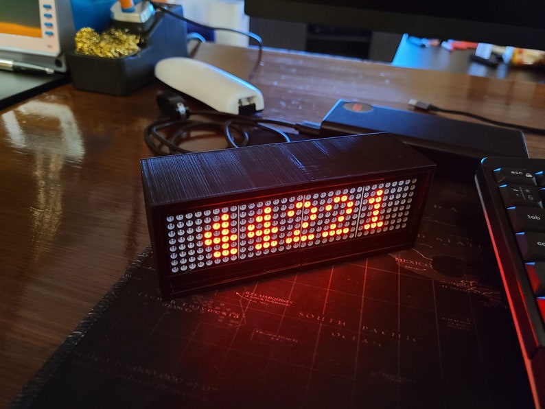 Black Stocks/cryptocurrency Ticker Bitcoin Display Wifi LED Clock btc ...