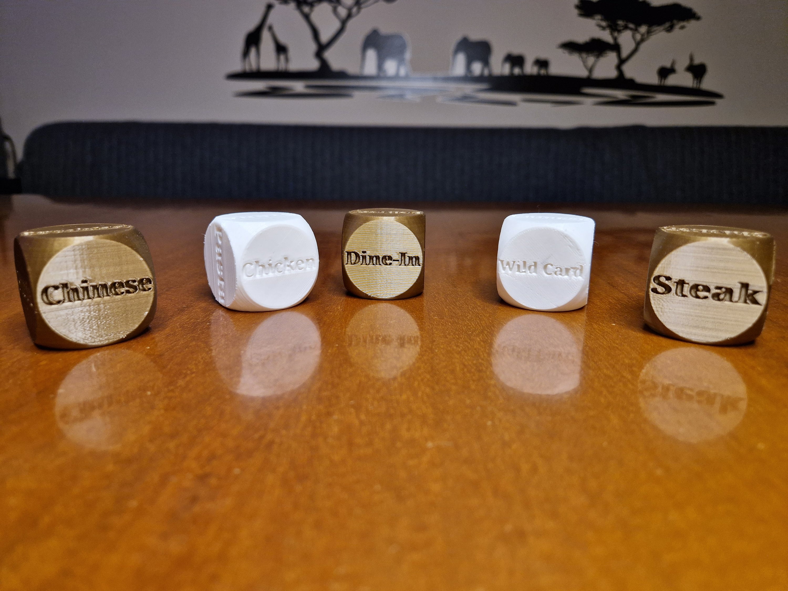 3D Printed Food Dinner Dice (set of 3) - A Fun Quick Way to Decide on ...