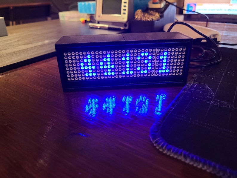 Black Stocks/cryptocurrency Ticker Bitcoin Display Wifi LED Clock btc ...