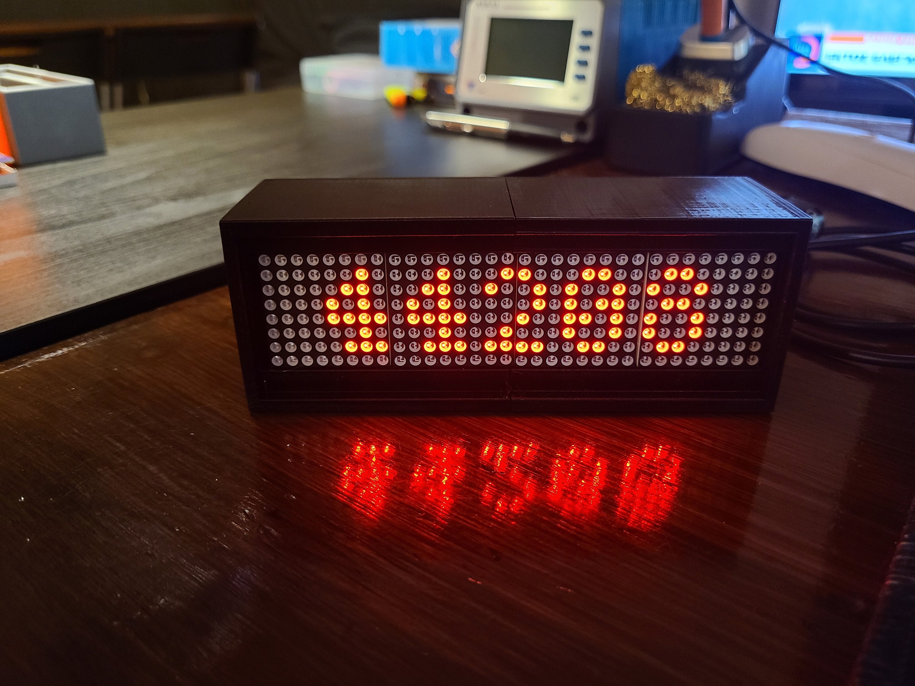 Black Stocks/cryptocurrency Ticker Bitcoin Display Wifi LED Clock btc ...