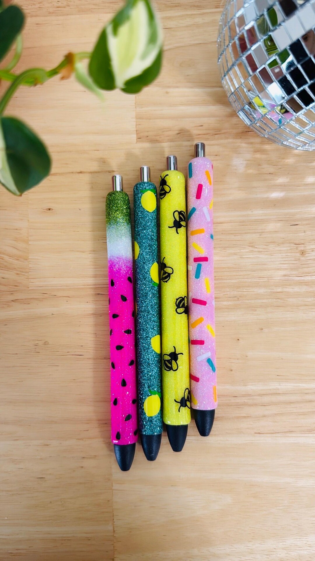 Summer Glitter Pens| Bee Glitter Pen|watermelon Glitter Pen| Lemon ...