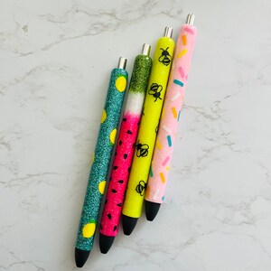 Summer Glitter Pens| Bee Glitter Pen|watermelon Glitter Pen| Lemon ...