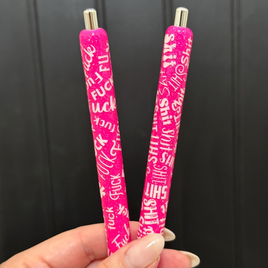 Cuss Word Glitter Pen, Swear Word Pens, Glitter Pen, Funny Pens, Adult ...