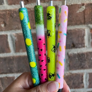 Summer Glitter Pens| Bee Glitter Pen|watermelon Glitter Pen| Lemon ...