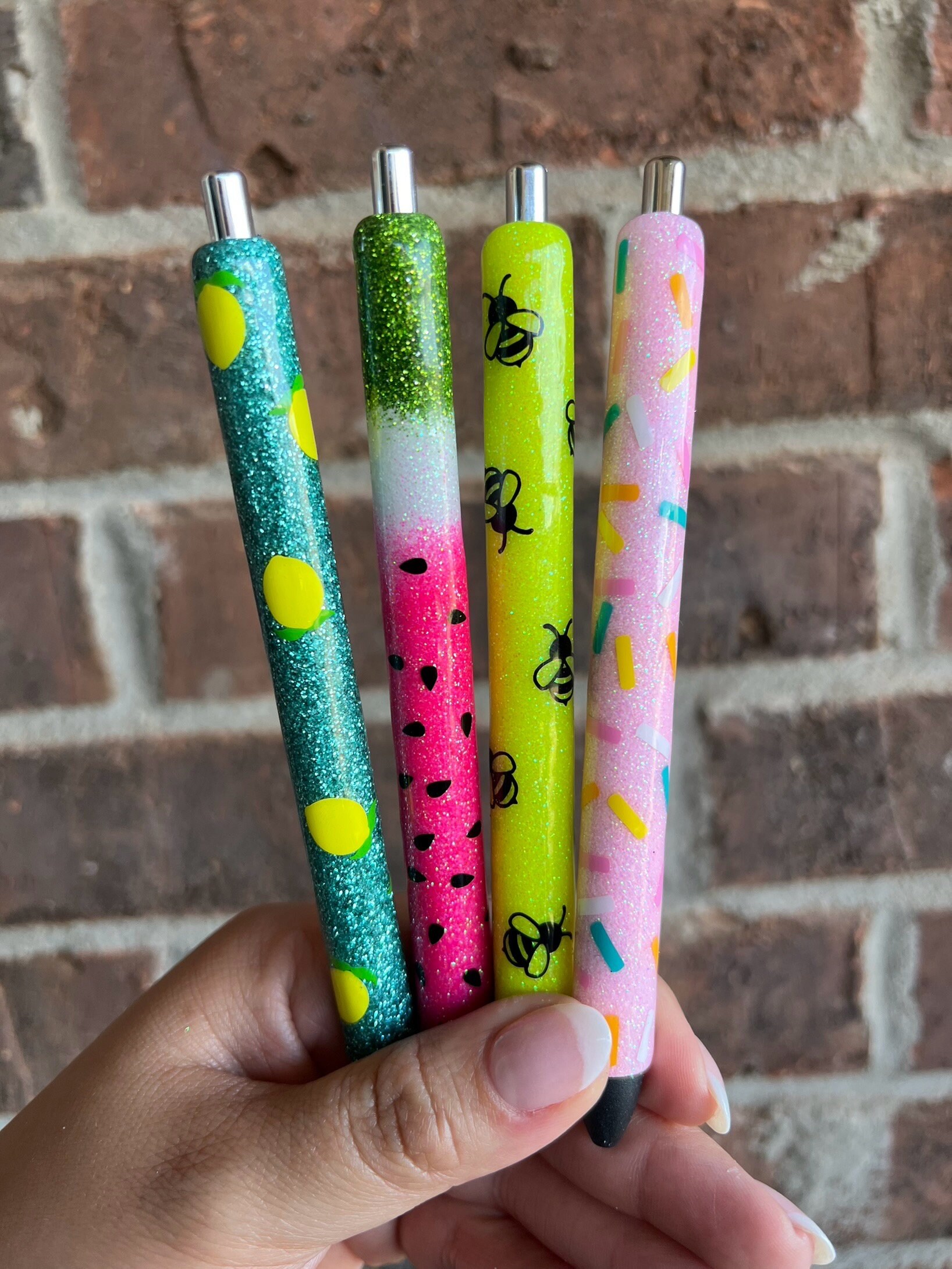 Summer Glitter Pens Bee Glitter Penwatermelon Glitter Pen Lemon Glitter ...