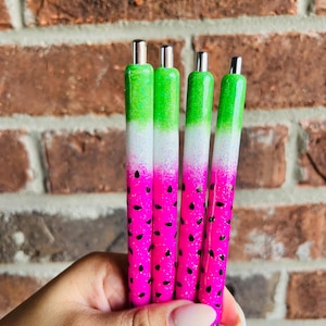 Summer Glitter Pens| Bee Glitter Pen|watermelon Glitter Pen| Lemon ...