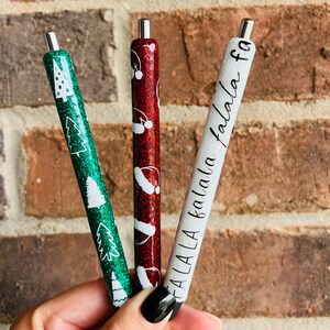 Christmas Pen, Christmas Glitter Pens, Holiday Pens, Holiday Glitter ...