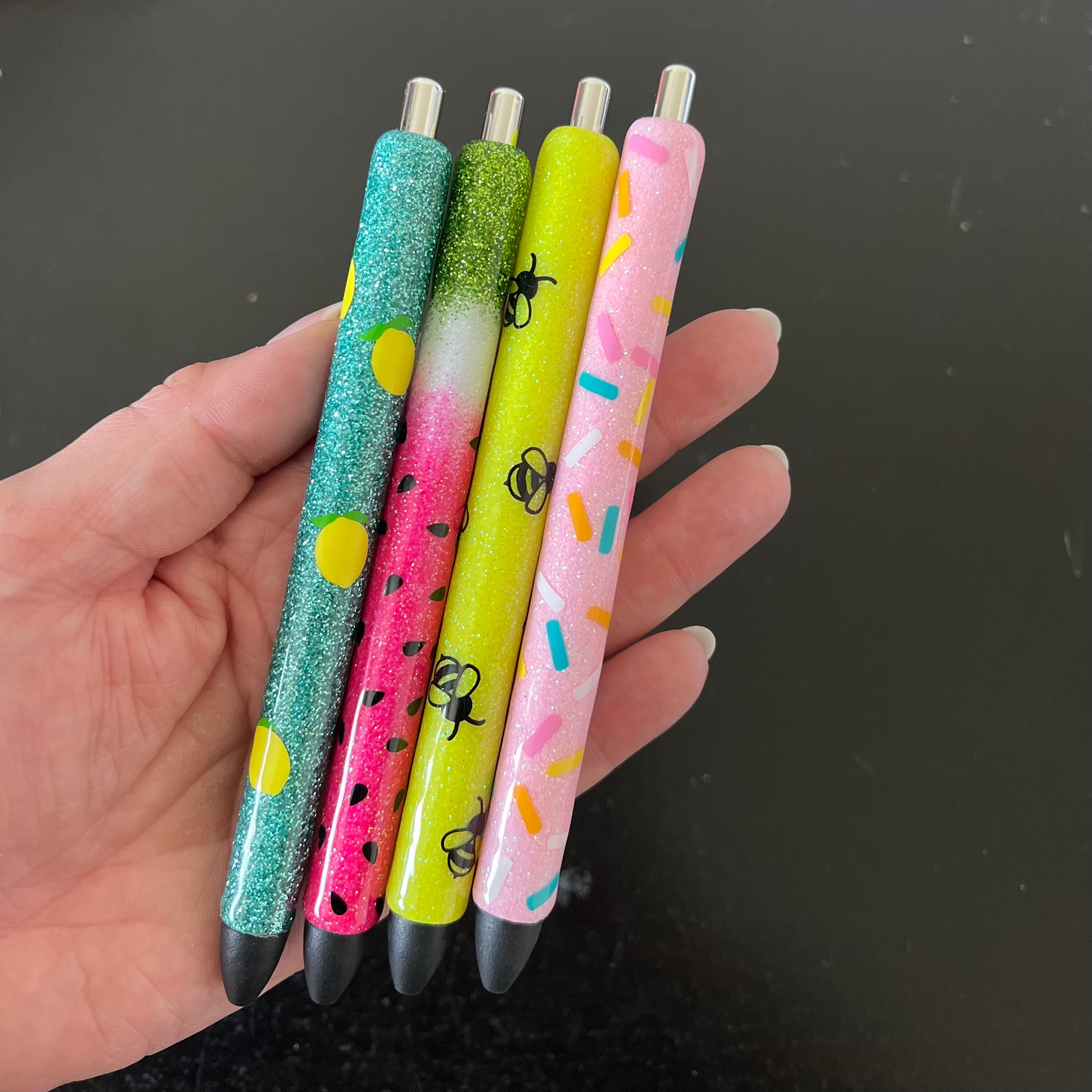 Summer Glitter Pens| Bee Glitter Pen|watermelon Glitter Pen| Lemon ...