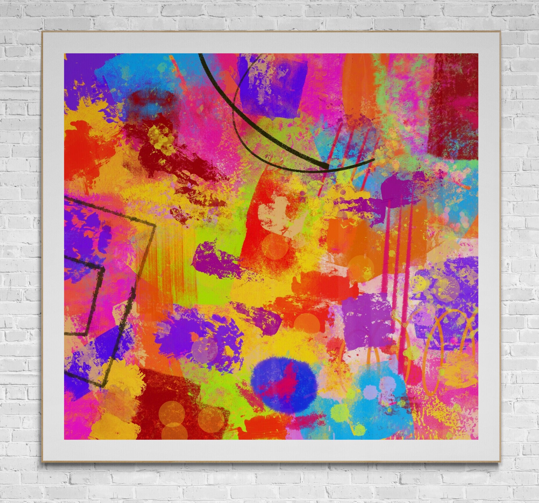 Colorful Abstract Painting, Printable Abstract Art, Digital Download ...