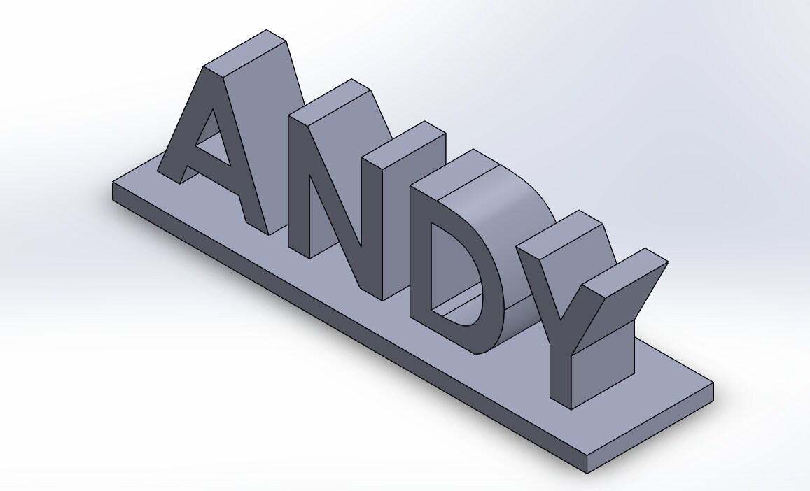 Custom 3D Engraved Desktop Nametag / Nameplate - 3D Print - Etsy