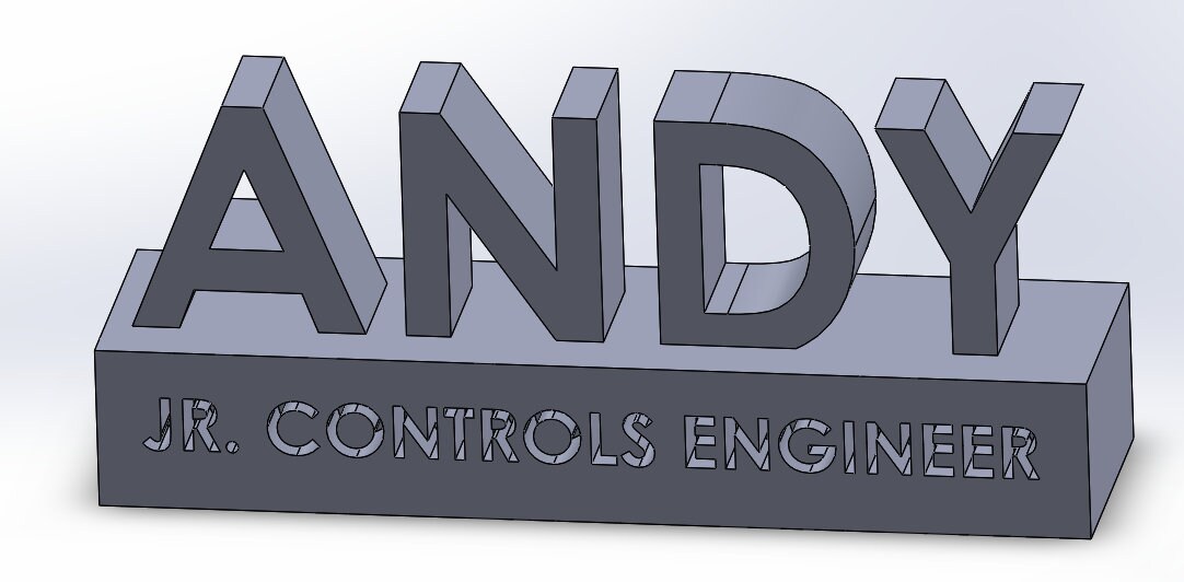 Custom 3D Engraved Desktop Nametag / Nameplate - 3D Print - Etsy