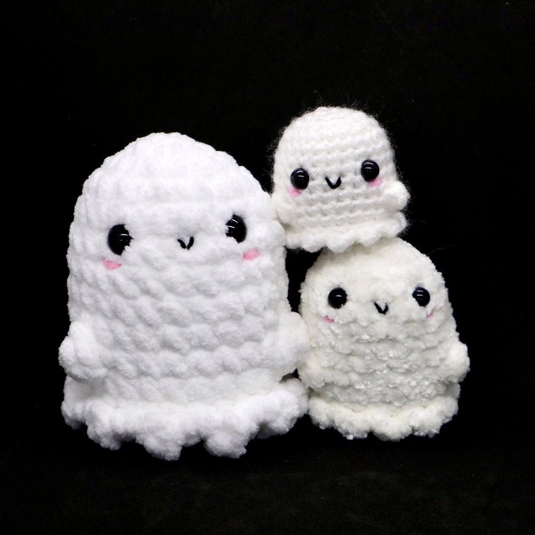 Crochet Ghost Plush, Ghost Plushie, Howl the Ghost, Chunky Ghost, Fall ...