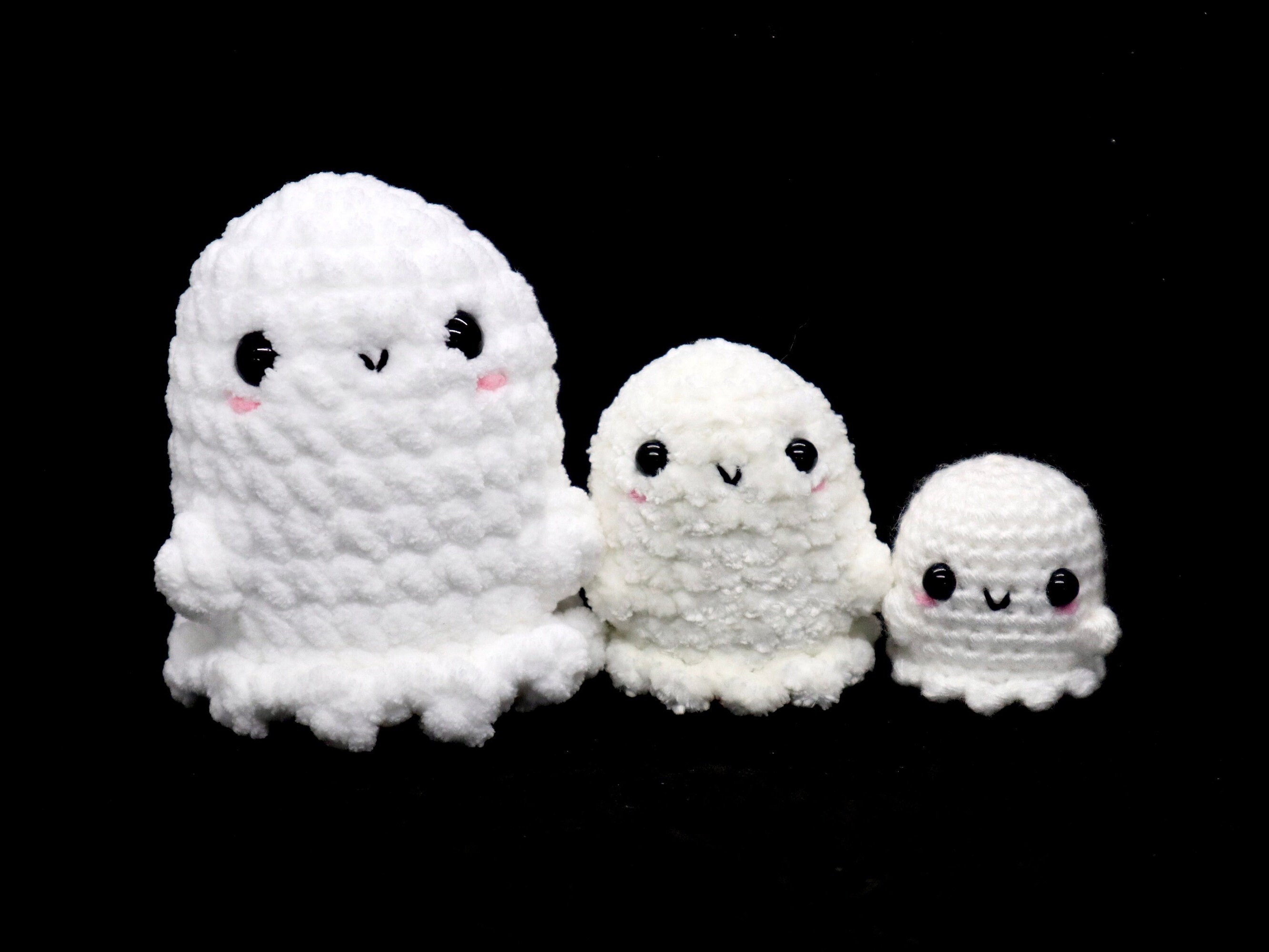 Crochet Ghost Plush, Ghost Plushie, Howl the Ghost, Chunky Ghost, Fall ...