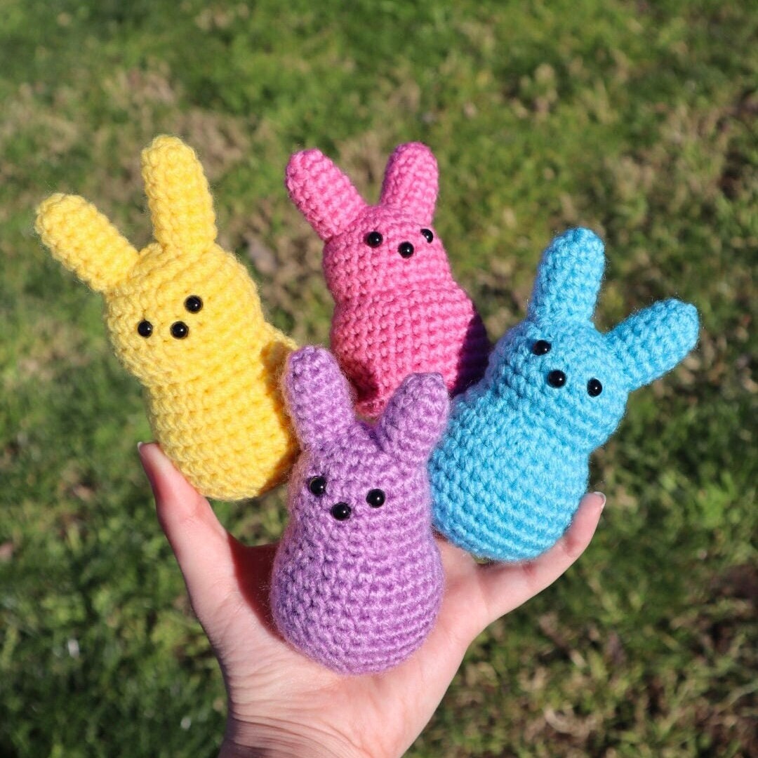 Crochet Peep Bunny | Marshmallow Bunny | Handmade Peep | Easter Decor ...