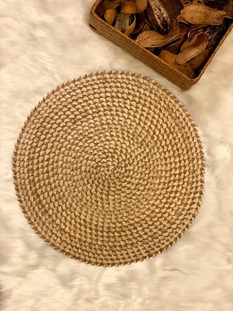Duotone Buri Placemat, Wall Art, Natural Placemat, Handmade, Filipino ...