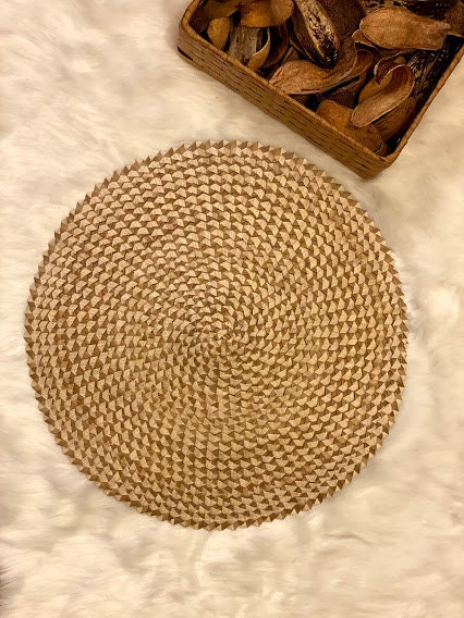 Duotone Buri Placemat, Wall Art, Natural Placemat, Handmade, Filipino ...