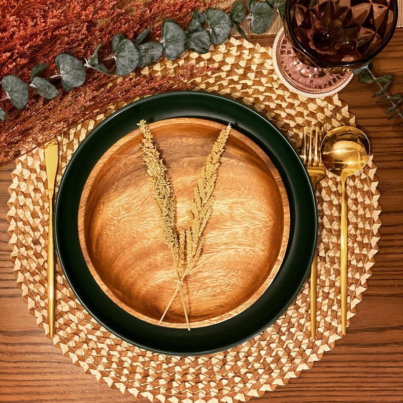 Duotone Buri Placemat, Wall Art, Natural Placemat, Handmade, Filipino ...