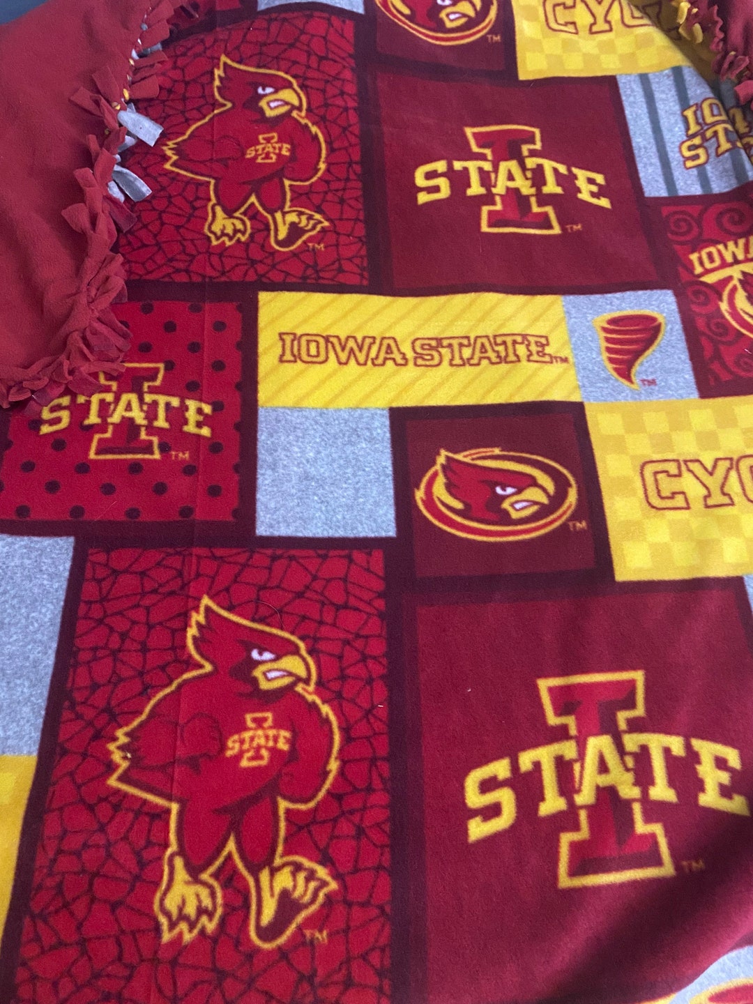 Iowa State Tie Blanket. College Football Team Blanket. Super Soft ...