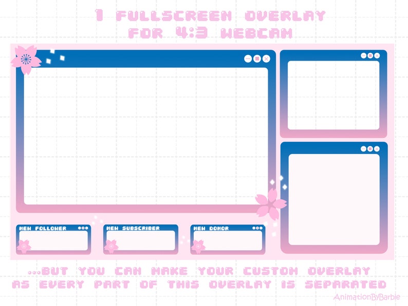 Stream Overlay Package Japanese Webcam Overlays, Stream Screens, Panels ...