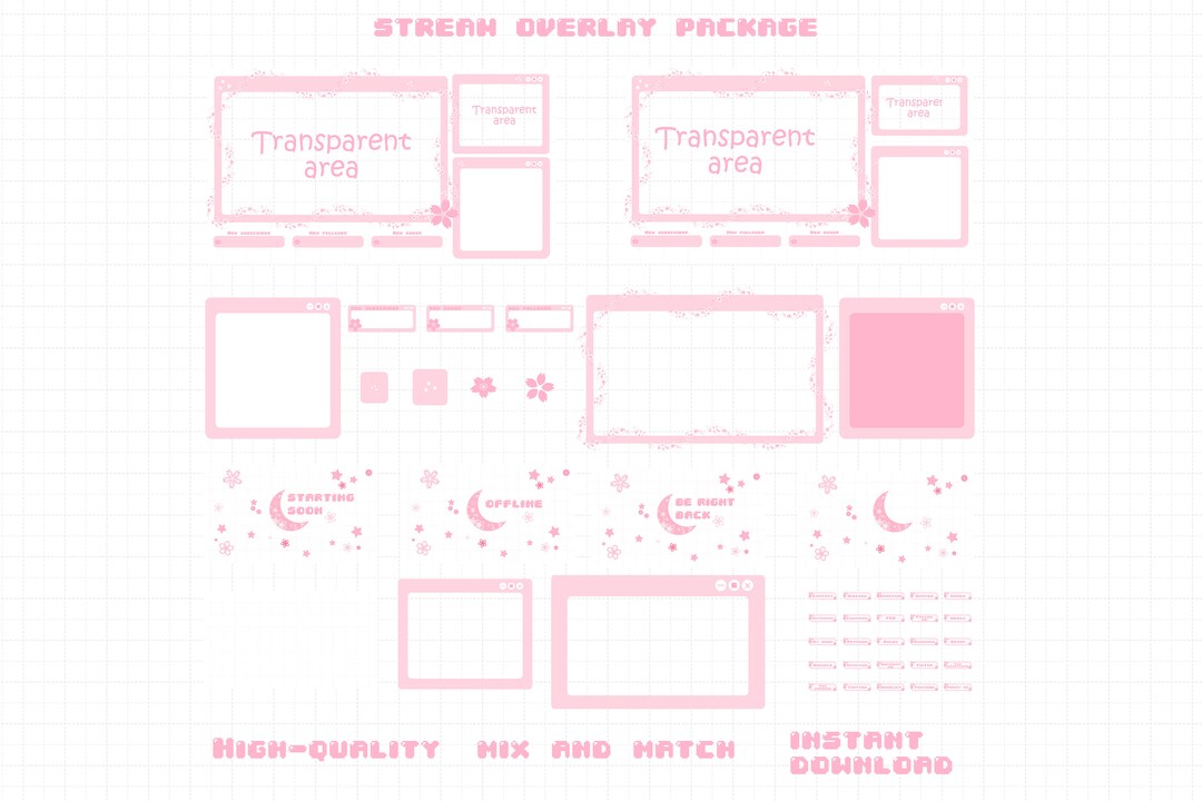 Vtuber Overlay Stream Overlay Package Stream Bundle Stream Package ...