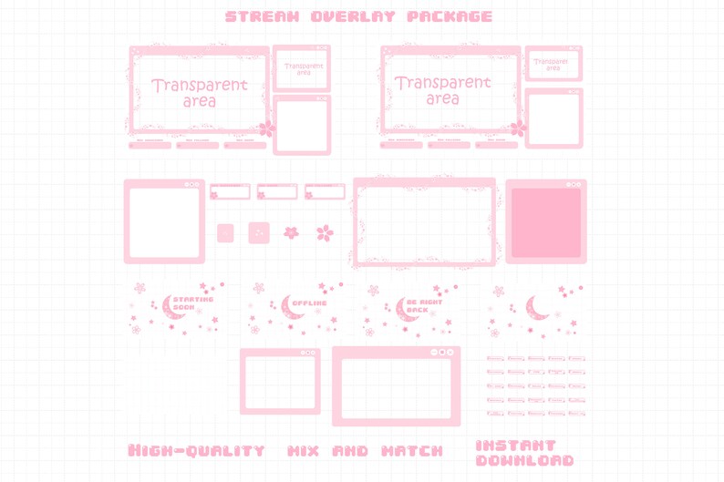 Vtuber Overlay Stream Overlay Package Stream Bundle Stream Package ...