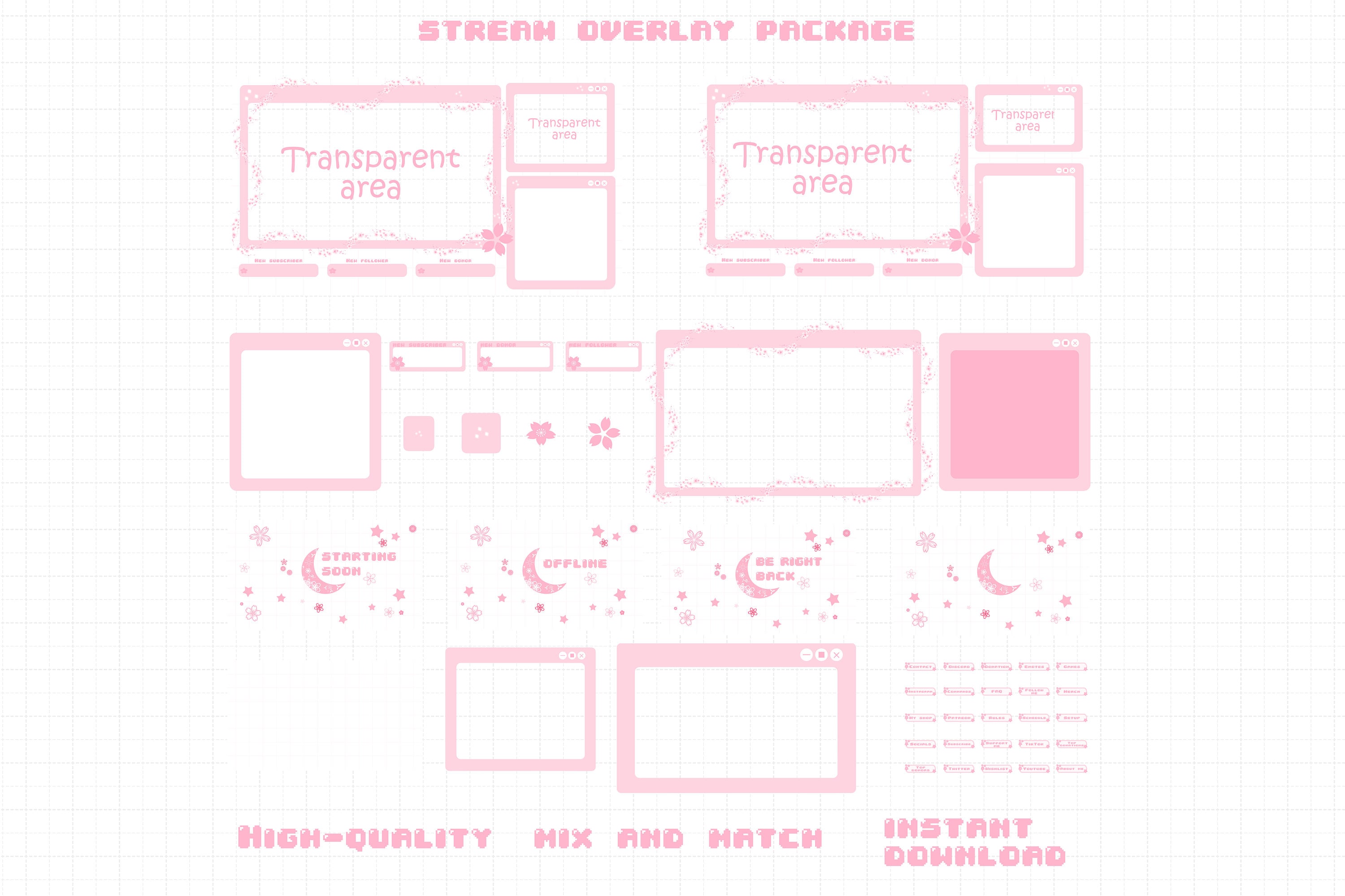 Vtuber Overlay Stream Overlay Package Stream Bundle Stream Package ...