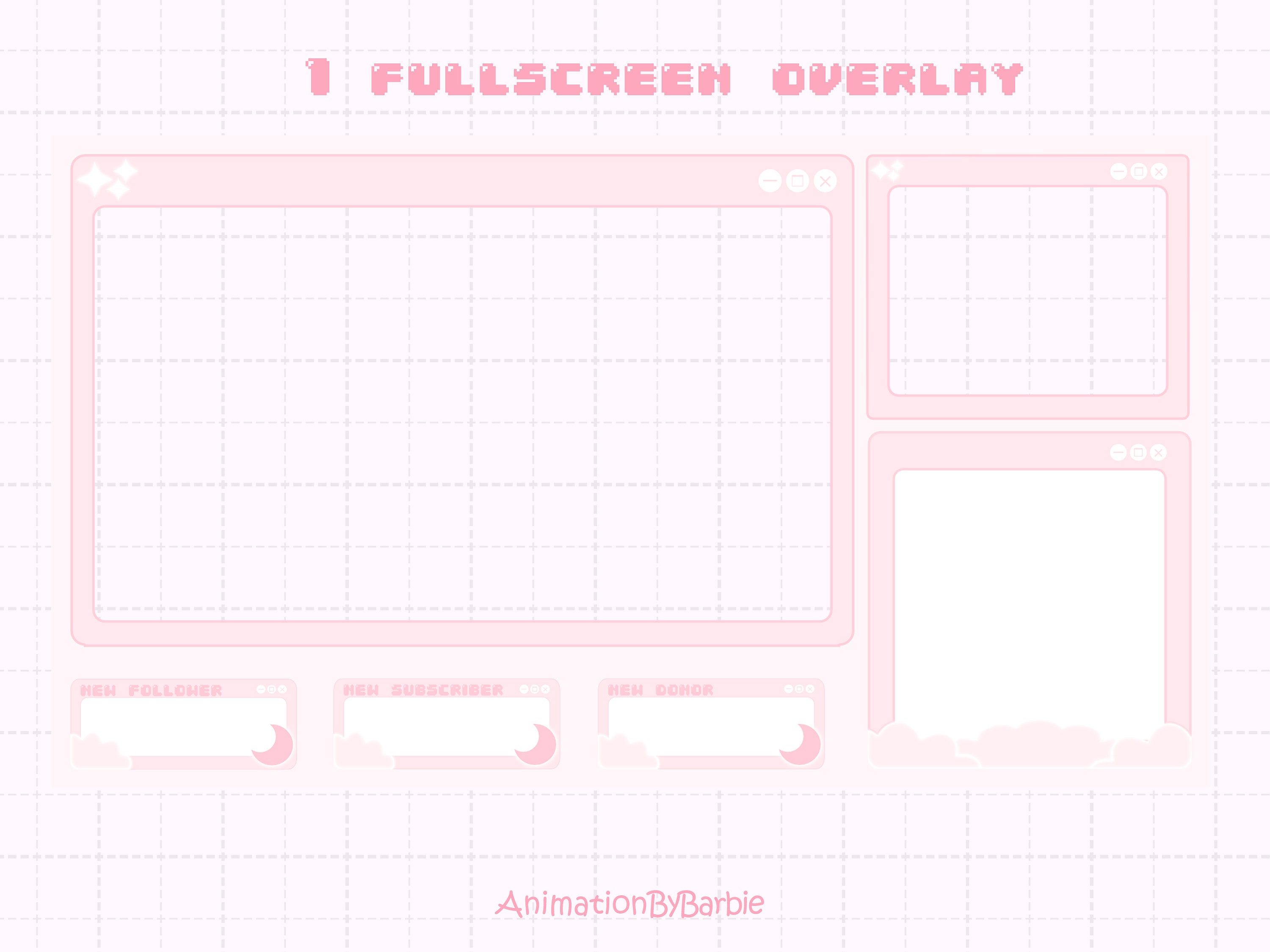 Stream Overlay ANIMATED Webcam Overlays, Stream Scenes ,panels, Alerts ...