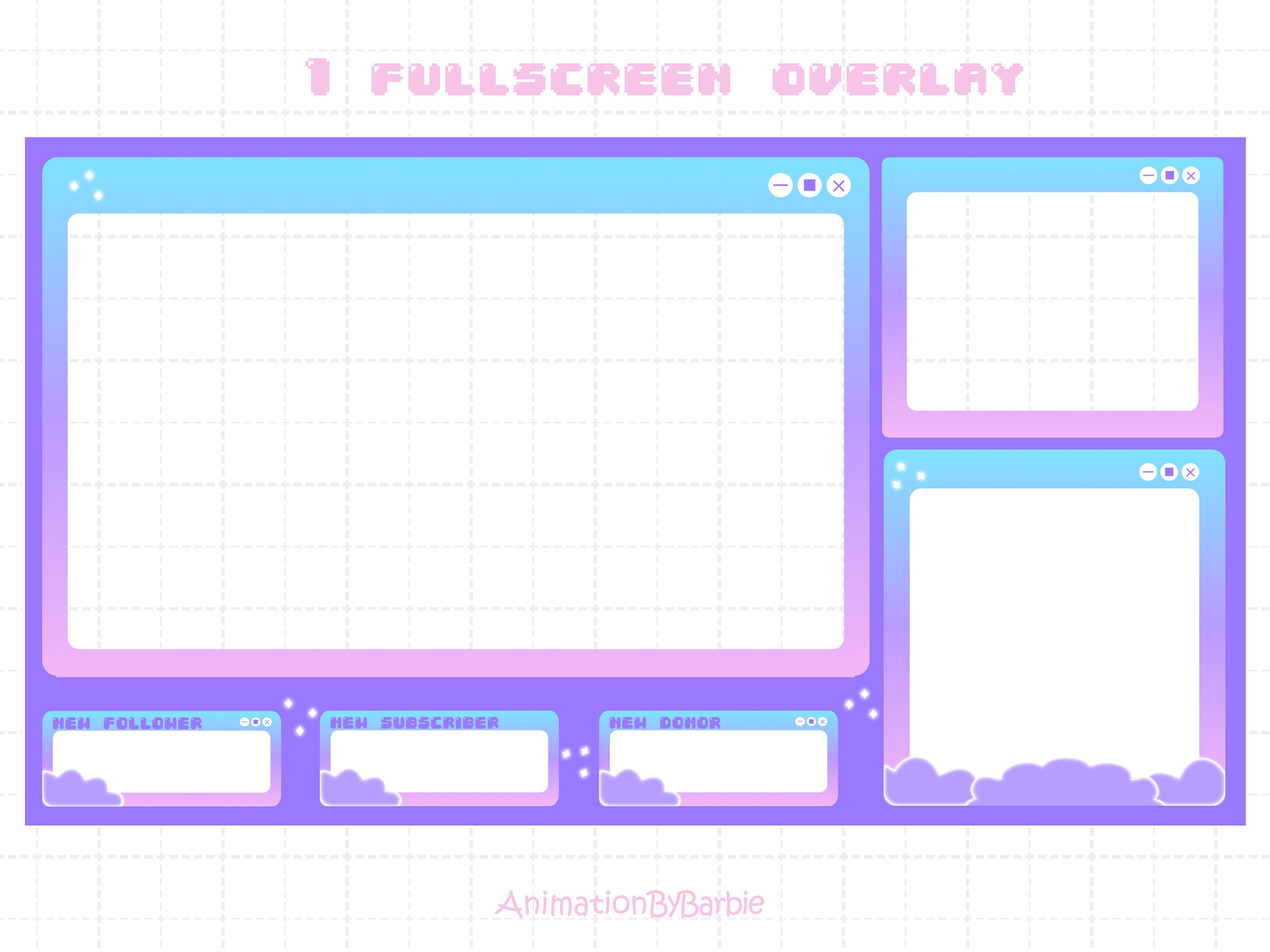 Vtuber Overlay Stream Overlay Package Twitch Overlay - Etsy