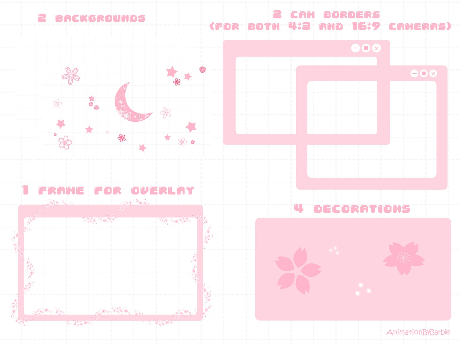 Vtuber Overlay Stream Overlay Package Stream Bundle Stream Package ...