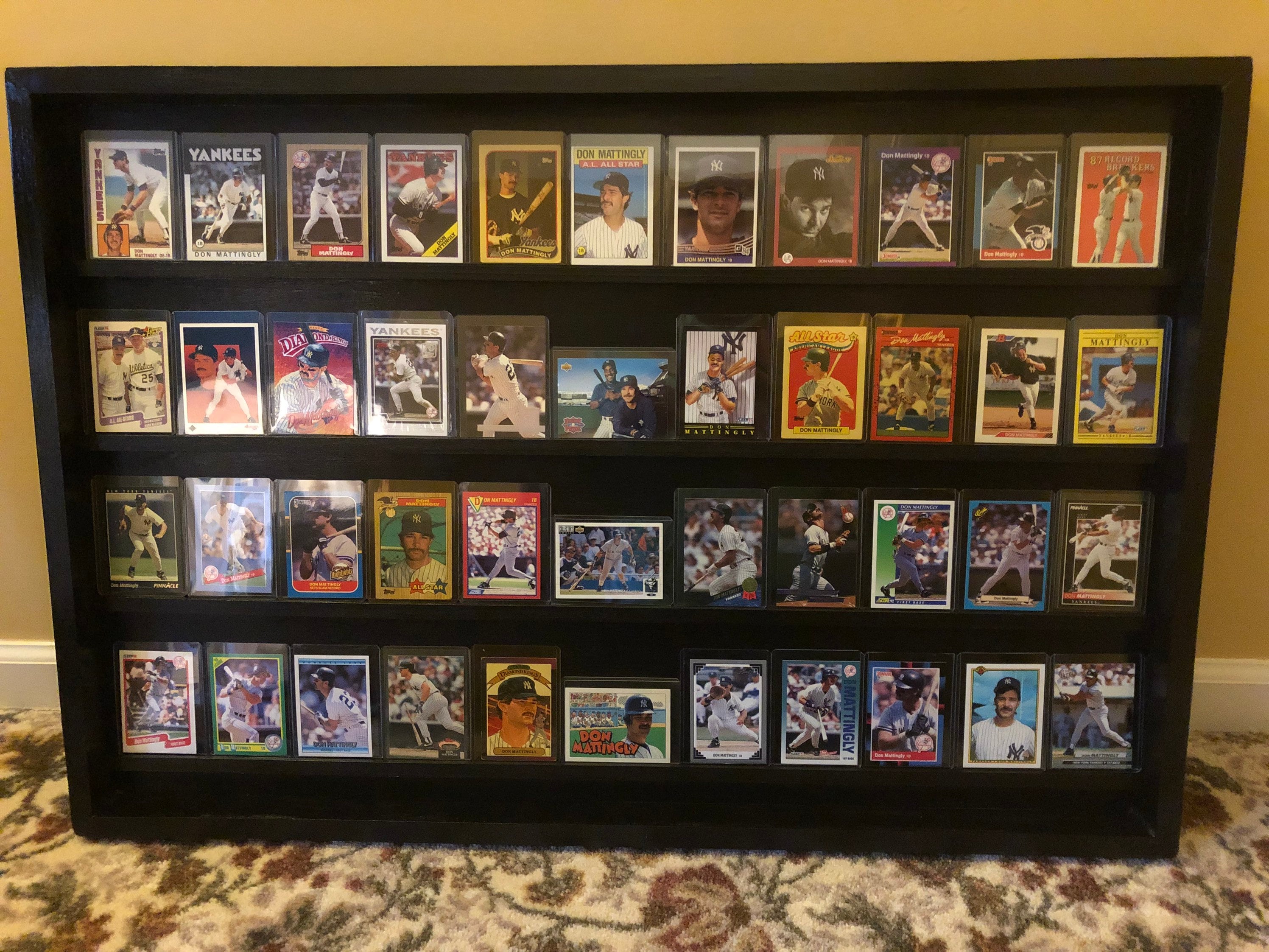 Baseball Card Display Frame Holds 44 Cards - Etsy