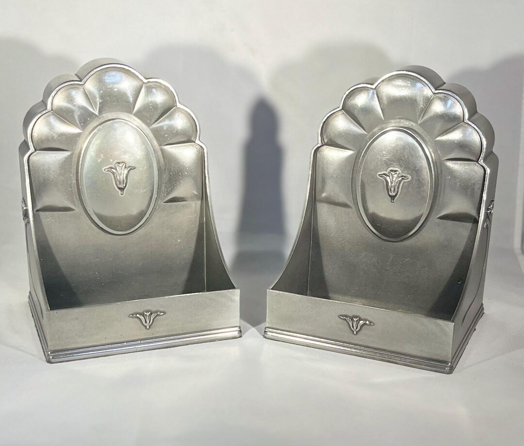 Vintage Royal Selangor V&A Museum Pewter Art Nouveau Style Bookends ...