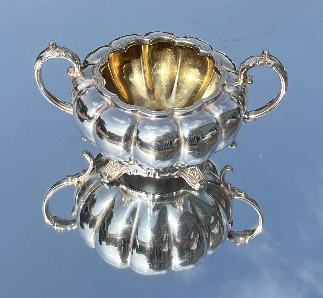 James Dixon and Sons Gilded Silver Plate Bon Bon Dish - Etsy