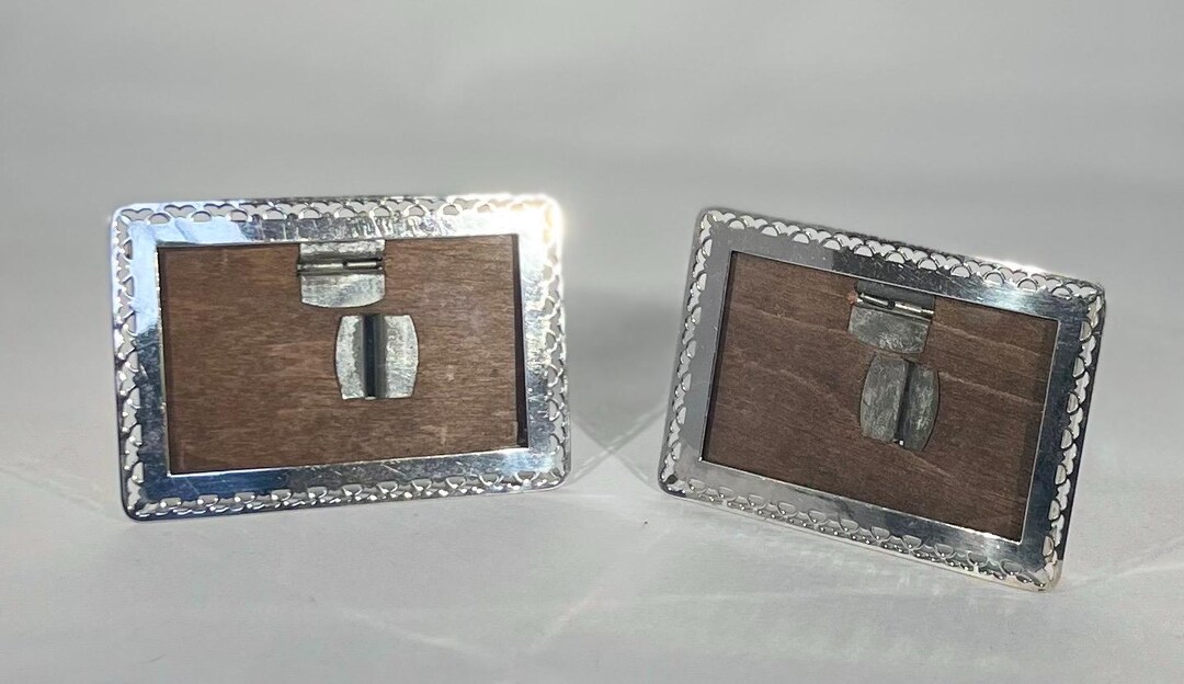 Antique Pair of Deco Silverplate Photo Frames - Etsy