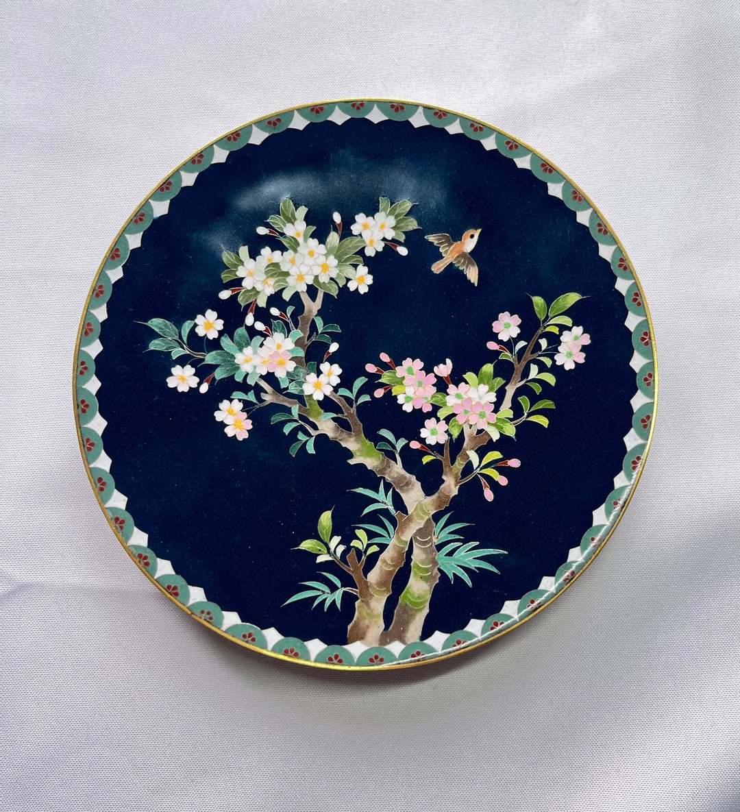 Japanese Inaba Cloisonné Enamel Plate - Etsy