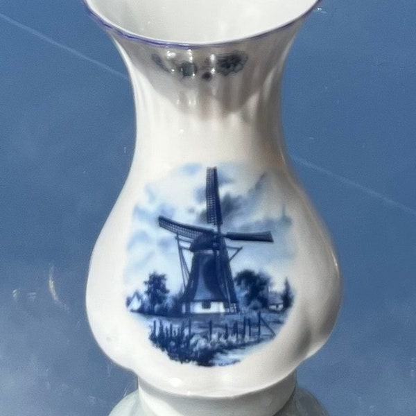 Delft Windmill Vase - Etsy